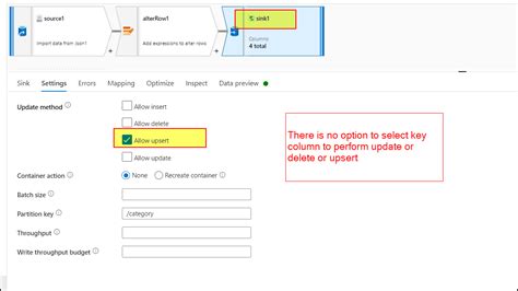 using adf is it possible to update id column in cosmos using upsert in sink it is creating new