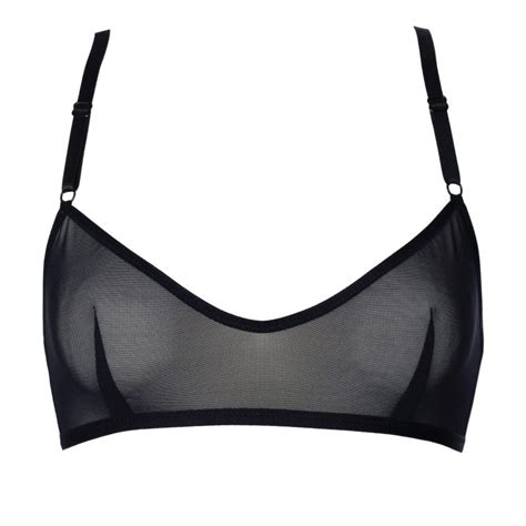 High Waist Black Jersey Panties With Beige Mesh And Decorative Straps