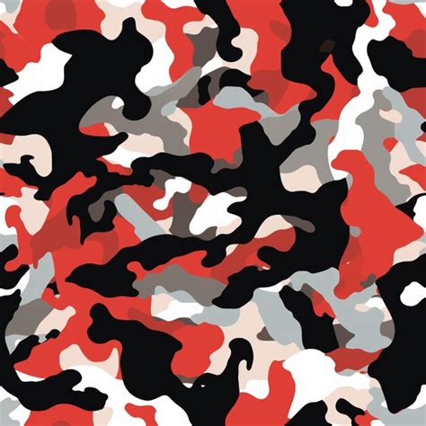 Premium Photo Camouflage Pattern Of Red Generative Ai