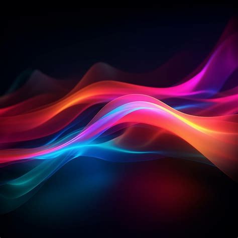 Vibrant Gradient Waves Abstract Background Collection Premium Ai