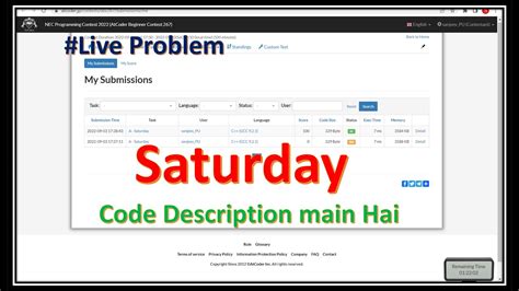 Saturday Atcoder Solution Explain Youtube
