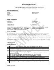 Cmsc 110 Syllabus Sample Pdf MONTGOMERY COLLEGE Rockville Campus