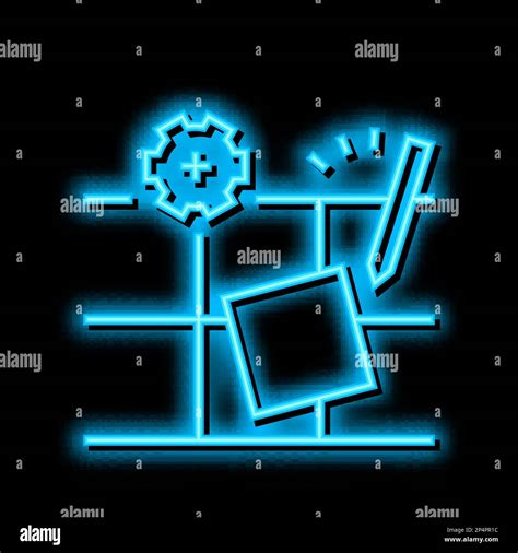 Tile Dismantling Neon Glow Icon Illustration Stock Vector Image And Art