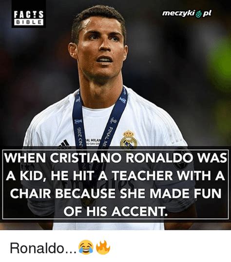 Cristiano Ronaldo W Dzieciństwie Rzucił Krzesłem W Nauczycielkę
