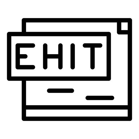 Cms Ehit Icon Outline Vector Html Website 15204595 Vector Art At Vecteezy