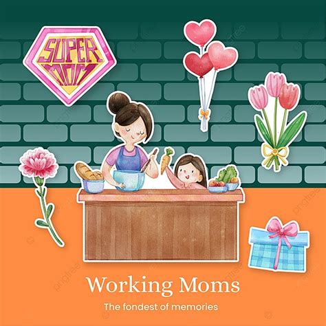 Sticker Template With Love Supermom Concept Template Download On Pngtree