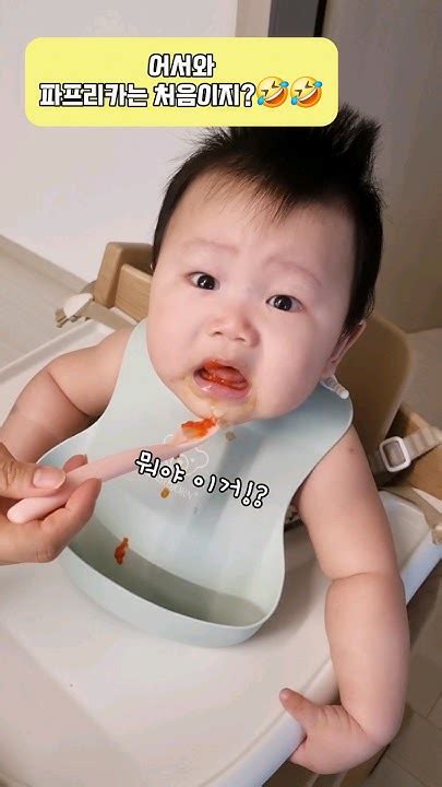 태어나서 처음 싫어한 음식 😂 생후200일 6개월아기 남자아기 육아 파프리카 이유식먹방 아기먹방 Youtube