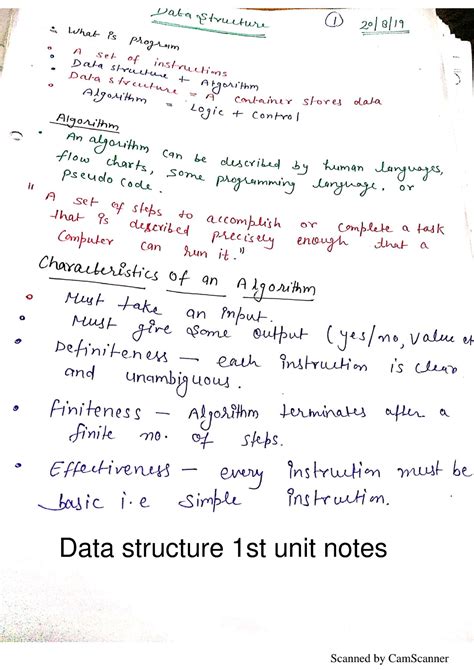 B Tech Rd Semester EC St Units Notes Of All Subjects Data Structure What Is Program A Data