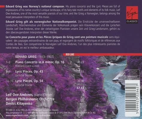 Grieg Piano Concerts Lyric Pieces Leif Ove Andsnes