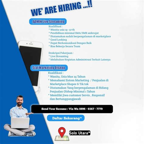 Lowongan Kerja September Admin Live Online Shop Solo Utara INFO LOKER SOLO