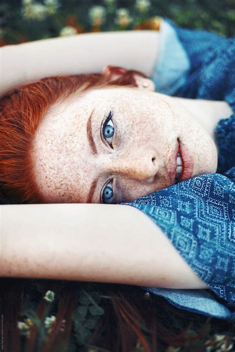 Beautiful Redhead With Freckles By Stocksy Contributor Maja Topcagic Redheads Freckles