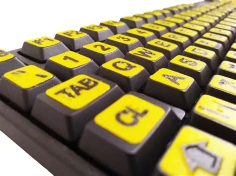 Teclado Ampliado Baixa Visão E Adaptado Em Braille Para Cego à Venda Em