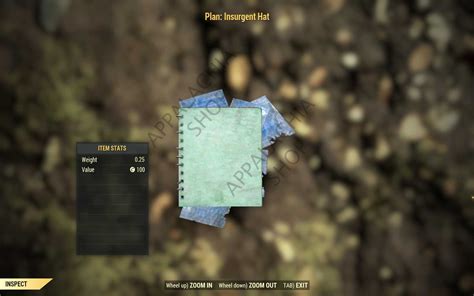 Buy Plan Insurgent Hat In Fallout 76 Items Offer 2328632135