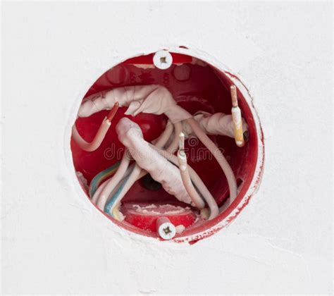 Installing A Socket In A White Wall Stock Photo Image Of Building Interior