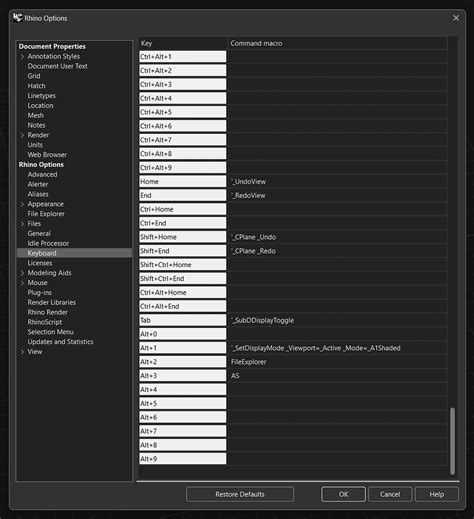 bug new alt shortcuts don t seem to work serengeti rhino wip