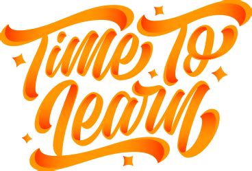 Lettering Sign Time To Text PNG SVG