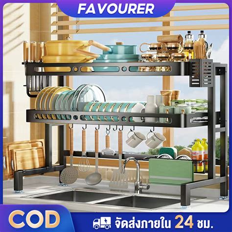 Homenine ชั้นคว่ำจานติดผนัง ชั้นวางจานในครัวแบบแขวน ชั้นวางจานสแตนเลส ที่วางจาน ชั้นวางจาน