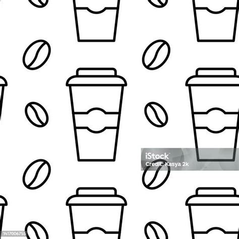 커피의 원활한 패턴 카페 메뉴 상점 포장지 포장 온라인 상점 배경에 대한 반복텍스처 계피에 대한 스톡 벡터 아트 및 기타 이미지