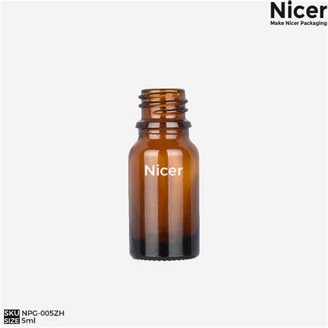 Standard 5ml Amber Glass Bottle Npg 005zh Nicer Packaging