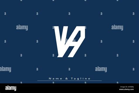 Alphabet Letters Initials Monogram Logo Va Av Stock Vector Image