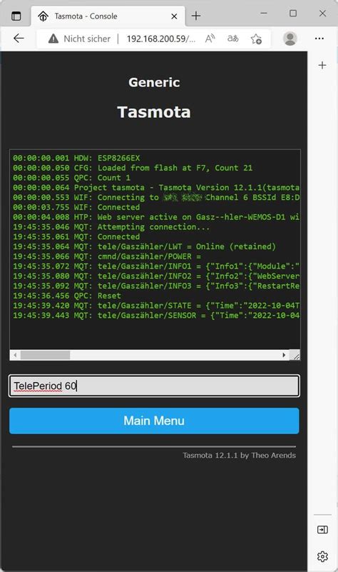 Mqtt Sendeintervall In Tasmota Anpassen Smarthomejetzt Die Seite