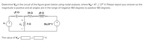Solved Determine VX In The Circuit Of The Figure Given Below Chegg Com