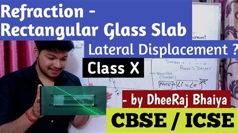 Refraction Through Rectangular Glass Slab Class X Lateral Displacement Refraction Of Light