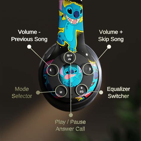 Disney Lilo And Stitch Bluetooth Over Ear Headphones