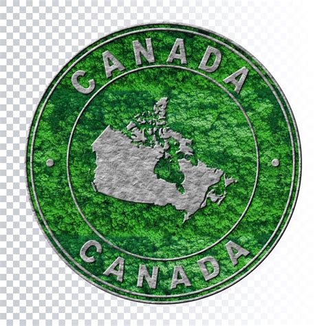 Map Of Canada Environment Concept Co2 Emission Concept Stock