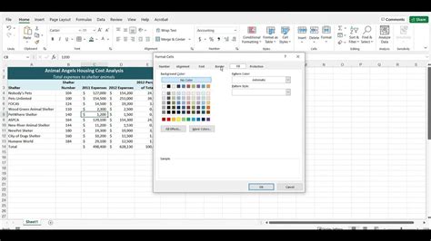 Excel Borders Shading Cell Styles Youtube