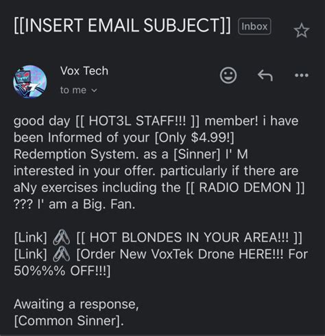Voxmail Au On Tumblr INSERT EMAIL SUBJECT X X Next X Voxmail AU Au Master Post