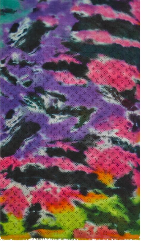 Louis Vuitton Tie Dye Monogram Rgb Scarf Inc Style