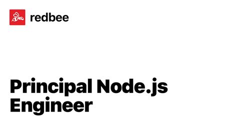 Principal Nodejs Engineer At Redbee