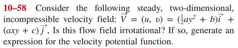 Solved Consider The Following Steady Two Dimensional Chegg