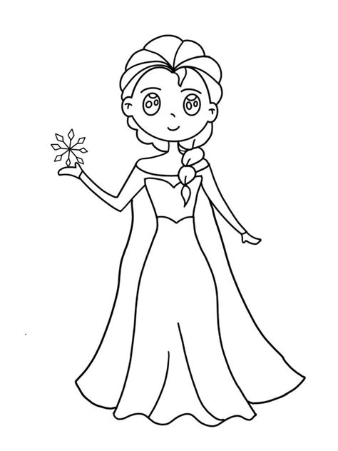 艾莎公主简笔画教程儿童怎么画（流行15张） 简笔画图片大全