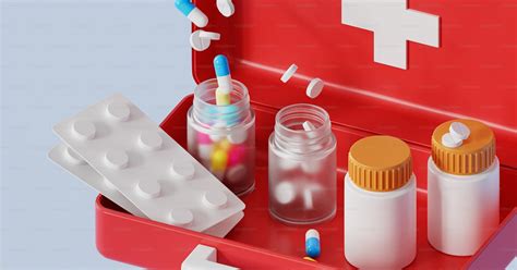 알약 알약 및 기타 의료 용품이 포함된 의료 키트 사진 Unsplash의 구급 상자 이미지