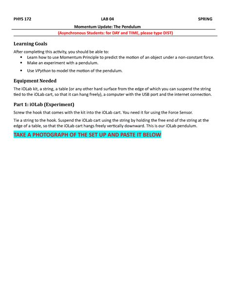 Phys172 S21 Lab04 Final Turn In Phys 172 Lab 04 Momentum Update The