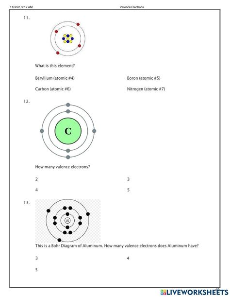 2199060 Valence Electrons Kh Liveworksheets