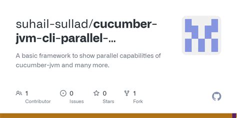 Github Suhail Sulladcucumber Jvm Cli Parallel Framework A Basic