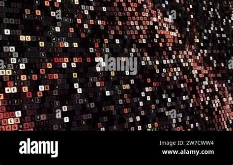 Abstract Computer Code Animation On Black Background Seamless Loop