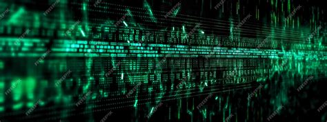 Premium Ai Image Matrix Software Code Virtual Computer System Banner
