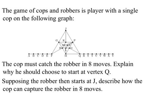 Solved The Game Of Cops And Robbers Is Player With A Single