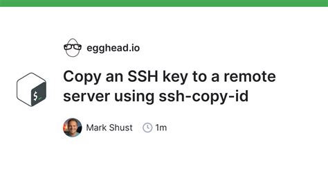 Copy An Ssh Key To A Remote Server Using Ssh Copy Id
