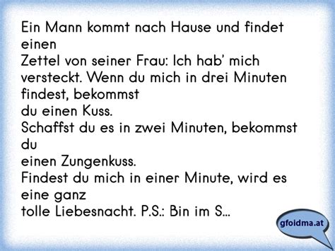 Ein Mann Kommt Nach Hause Und Findet Einenzettel Von Seiner Frau Ich