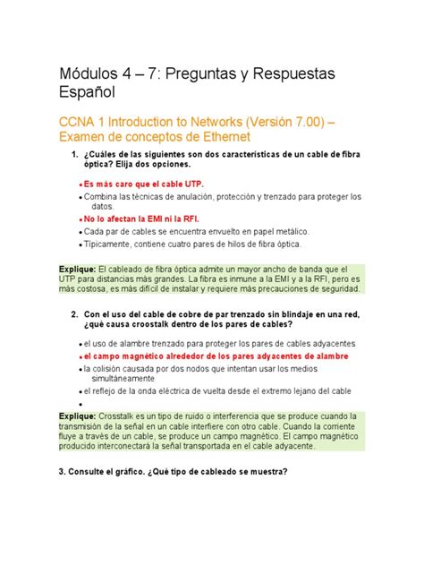 Módulos 4 7 Ccna Pdf Conmutador De Red Red De Computadoras