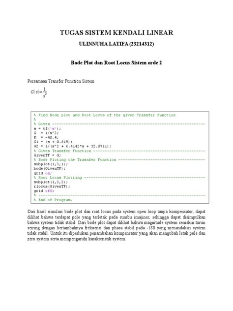 Bode Plot Dan Root Locus Pdf