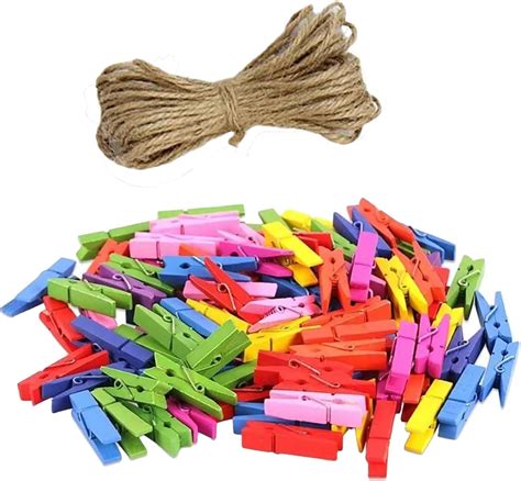 Mini Clothes Pins For Photo Small Colored Clothespins 100