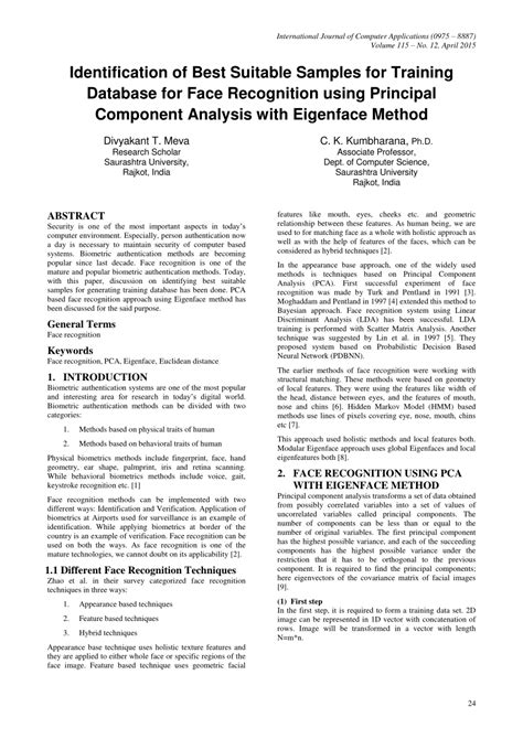 pdf identification of best suitable samples for training database for