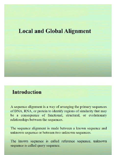 Local And Global Sequence Alignment 12 By Dr Sheikh Arslan Sehgal Pdf