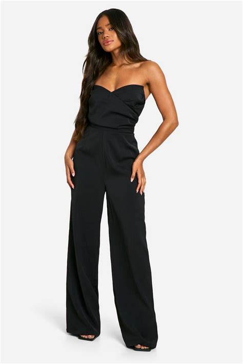 Fitted Corset Tailored Jumpsuit Boohoo Uk